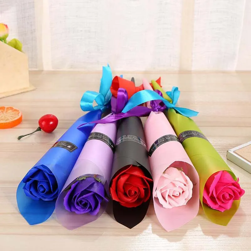 Creative Paper Soap Flowers | Single Color Rose Soap | 2024 Valentine's ...