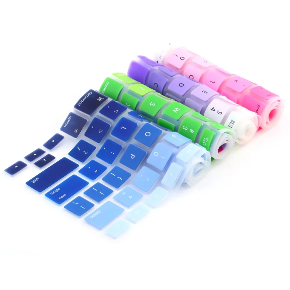 Rainbow Silicone Silicone Laptop Keyboard Cover With Keypad Skin ...