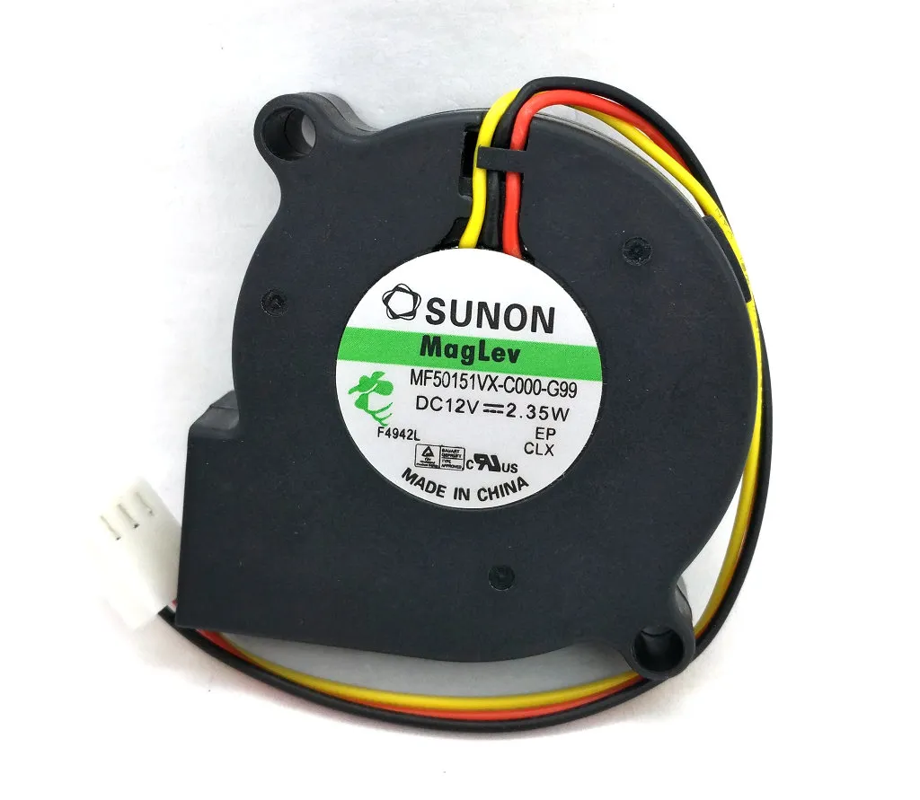 SUNON MF50151VX C000 G99 50x15mm DC12V 2.35W 3 Line Computer Cooling ...