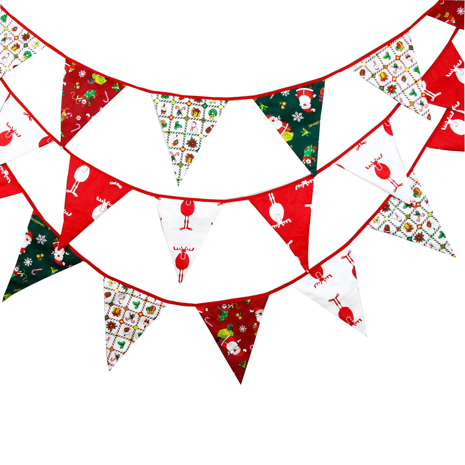 Festive Fabric Bunting For Celebrations 3.6m Holiday Party Pennant ...