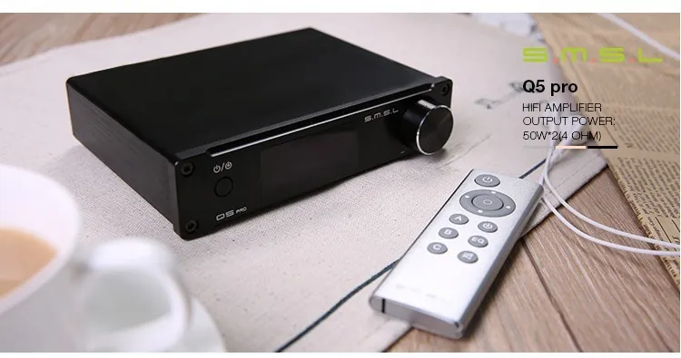 SMSL Q5 Pro 45W*2 HiFi 2.0 Pure Mini Home Digital Audio Power Amplifier ...