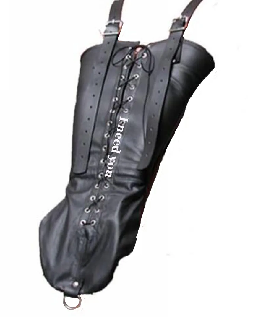 Leather Arm Sleeves Bondage Restraint: Full Sleeve Armbinder Glove For ...