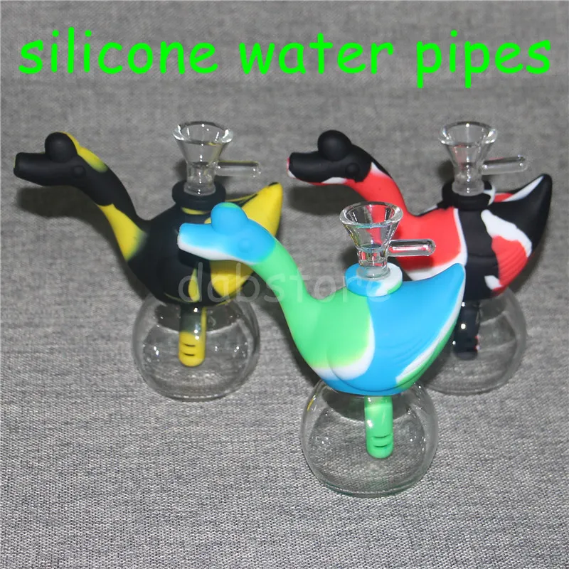 Dropshipping Swan Colorful Mini Water Pipe With Unbreakable Split Glass ...