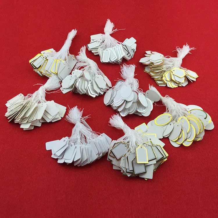 Blank Price Tag Plastic String With Hanging String 8 Styles For Jewelry ...