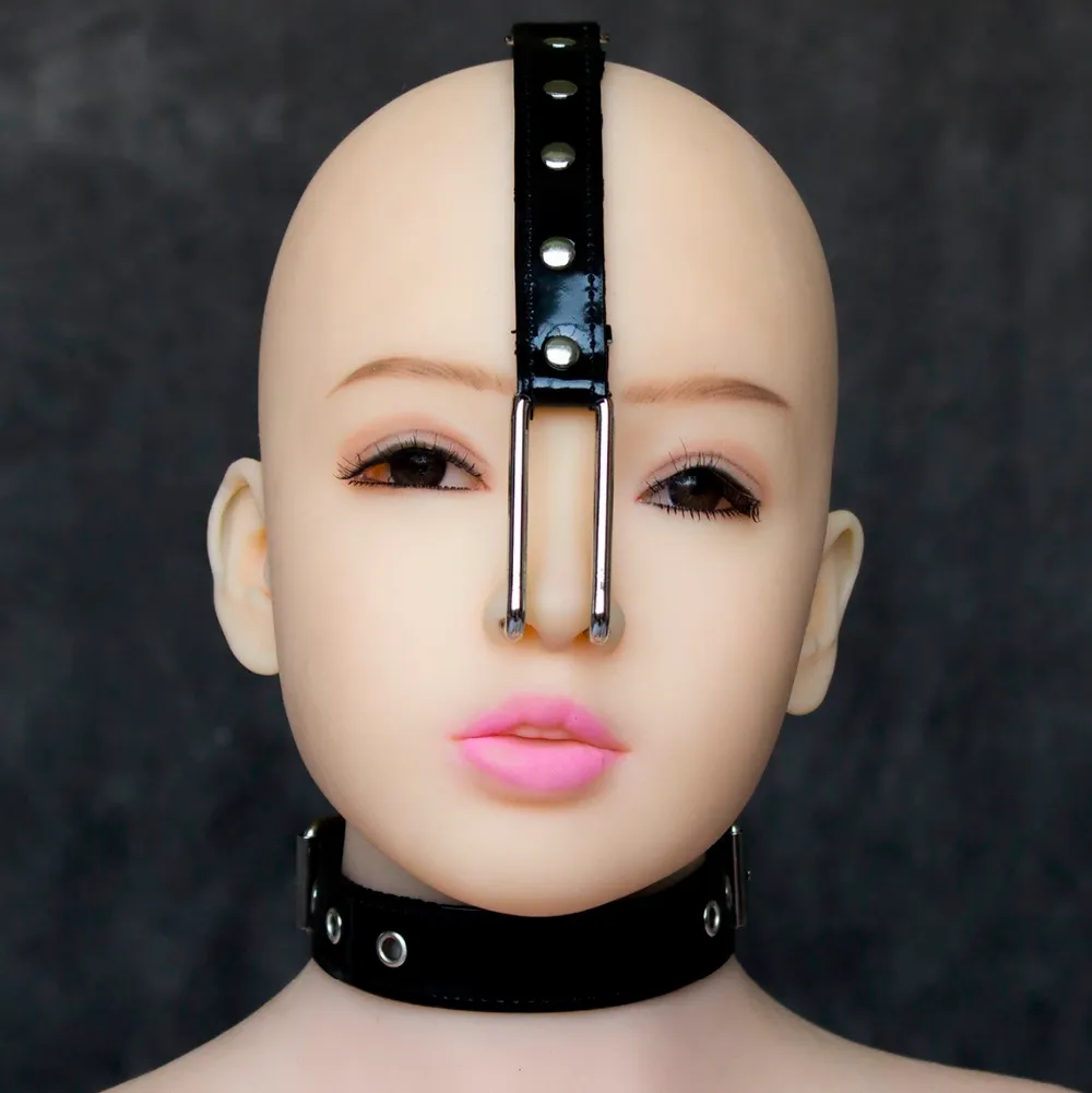 Leather Fetish Metal Nose Hook Collar Head Harness Headgear Bondage ... Leather Fetish Metal Nose Hook Collar Head Harness Headgear Bondage ...