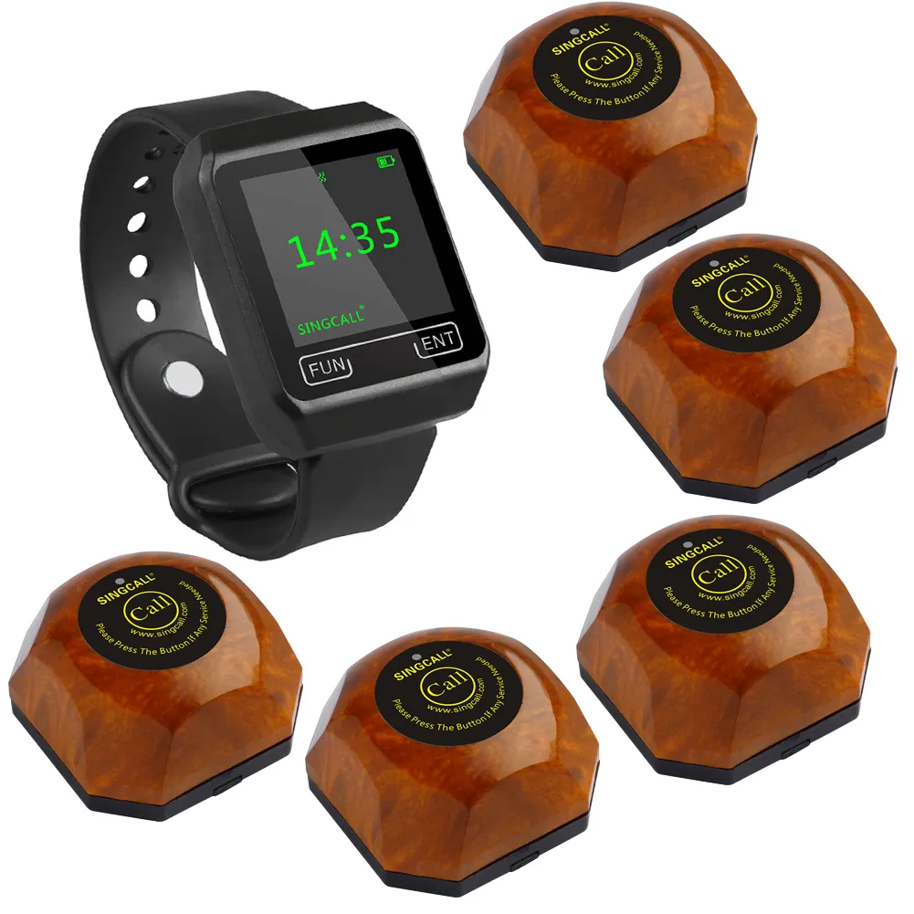Wireless Caregiver Pager System: 1 Watch & 5 Call Bells - Ideal for ...