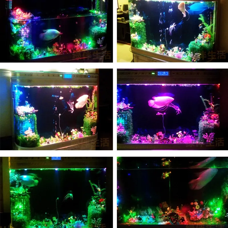 Submersible Aquarium LED Spotlight Amphibious Waterproof Colorful Lamp ...
