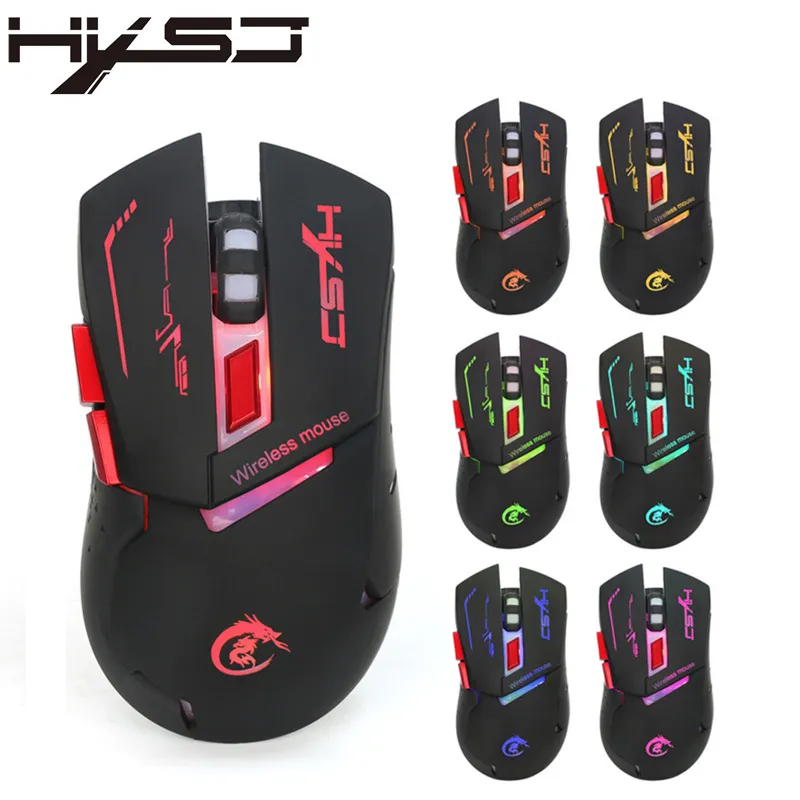 Wireless Gaming Mouse With LED Backlight, Rechargeable USB Mouse For PC ...