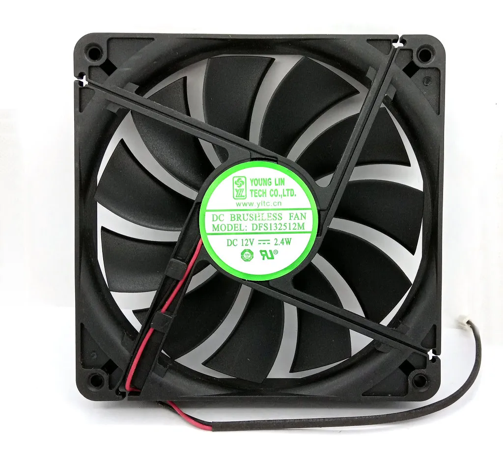 Original DFS132512M DC12V 2.4W 130x130x25mm 2 Line Computer Cooling ...
