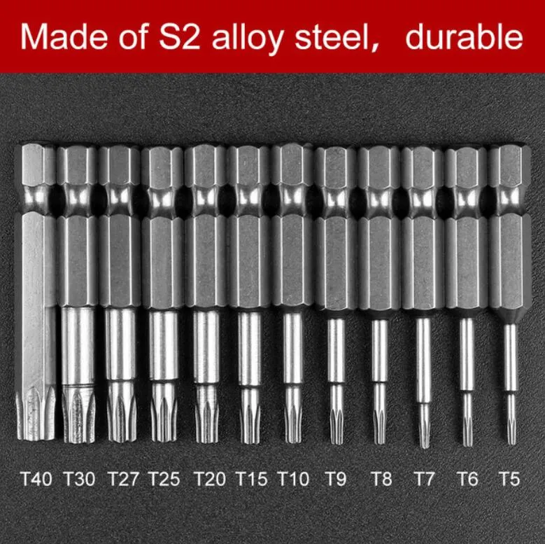 Security Bit Set Tamper Proof Screwdriver Bits With Torx, Flat Head, 1/ ...