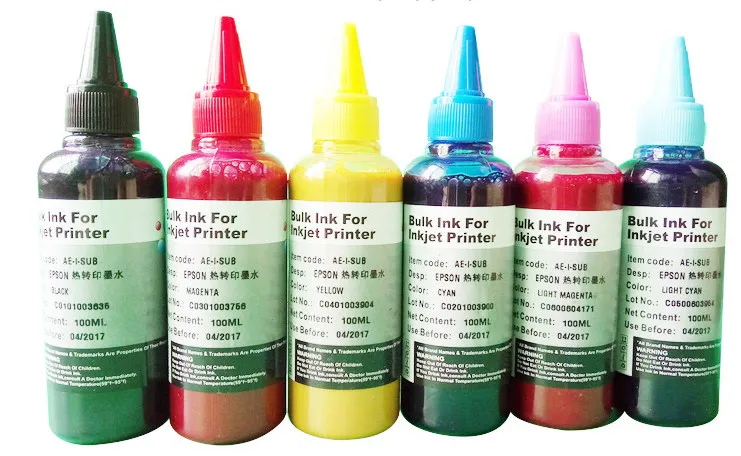 DHgate.com:6-Color Sublimation Ink for EPSON R330/1390/T50 Printer ...