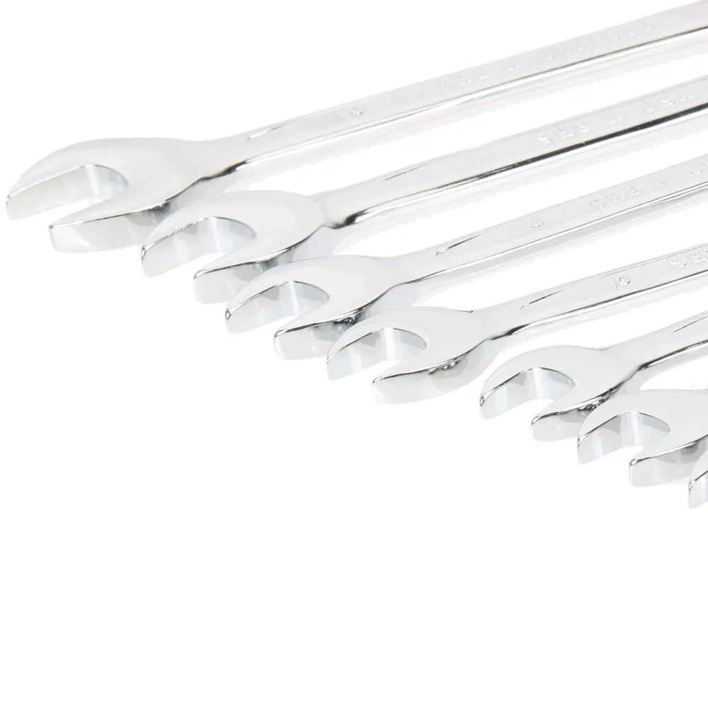 Chrome Vanadium Steel Wrench Set: 8 Dual Use Plum Wrenches, 8 19mm ...