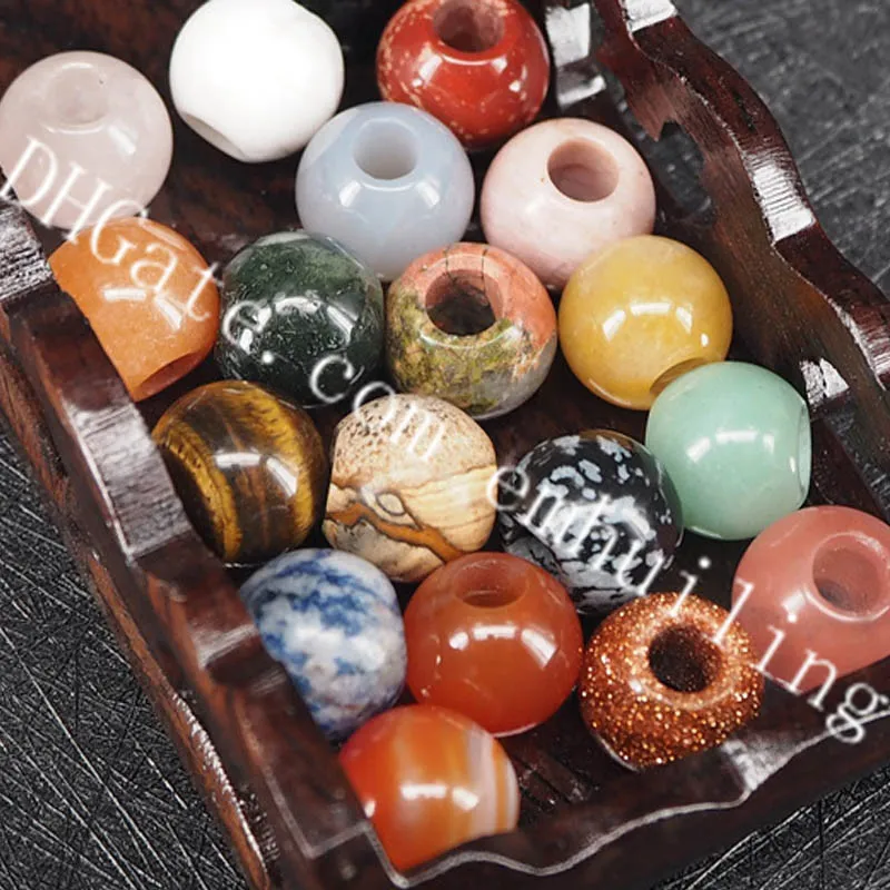 Gemstone Bead Set - 14mm Round Unakite Jasper, India Agate, Sodalite ...
