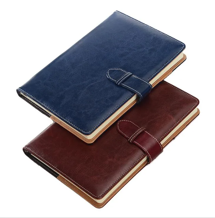 A5 Designer Notebook Brown PU Leather Cowhide Travel Journal For Daily ...