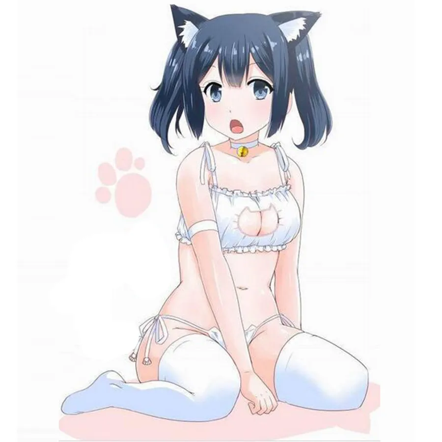 Sailor Moon Cosplay Costume Set Back With Mitsuishi Kotono, Neko Cat Keyhole Bra, Briefs, Bell ...