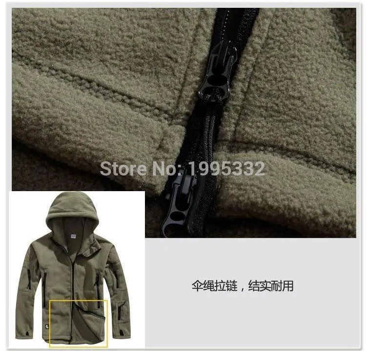 Military Men Fleece Tactical Soft Shell Jacket Polartec Thermal Polar ...