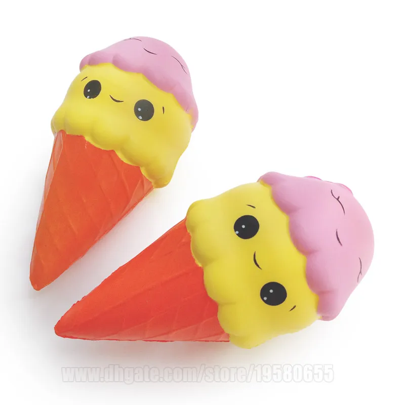 16cm Jumbo Squishy Ice Cream Cone Lächeln Squishies Große Duft Slow ...