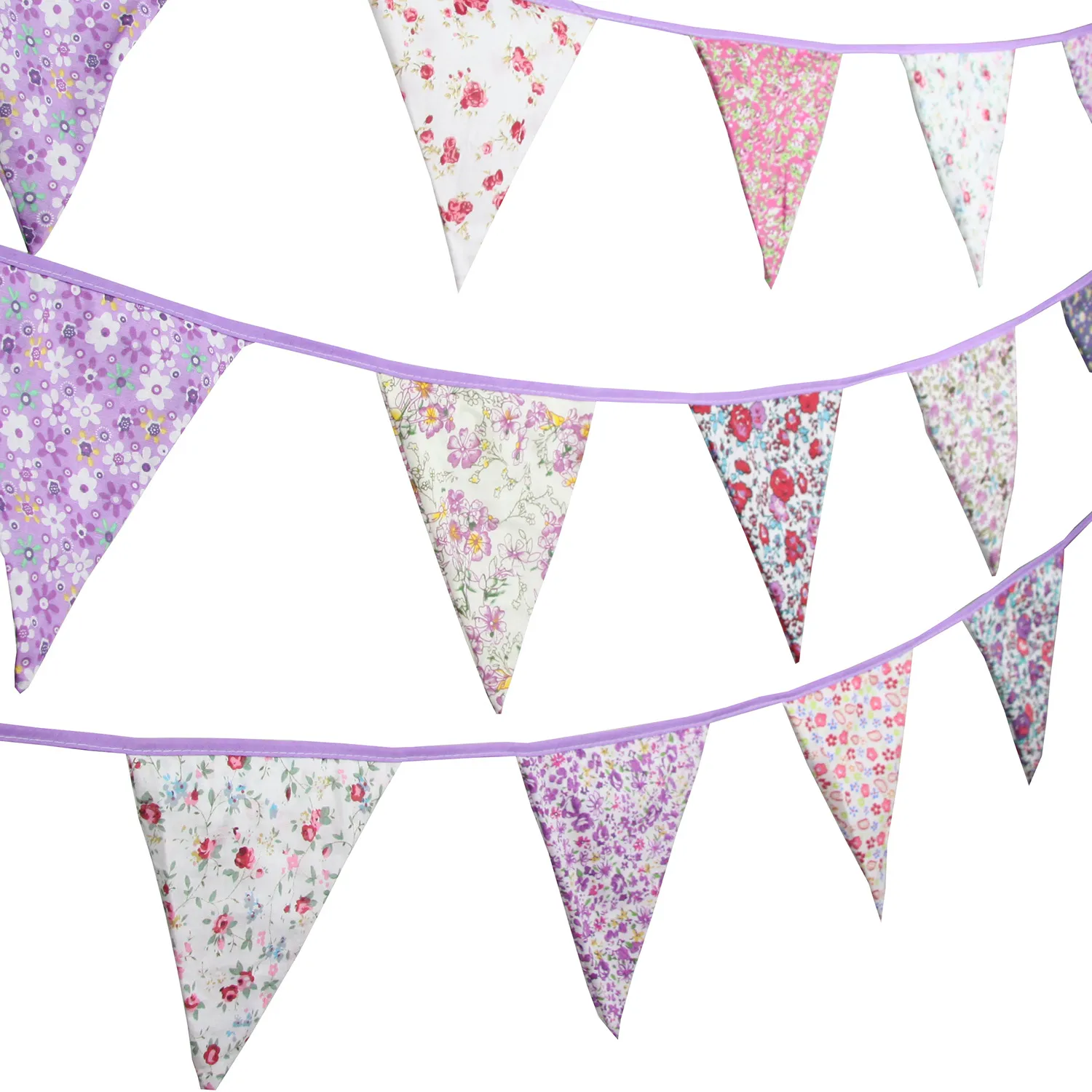 Colorful Fabric Bunting Banner Prop Decoration 10m... From Fashion ...