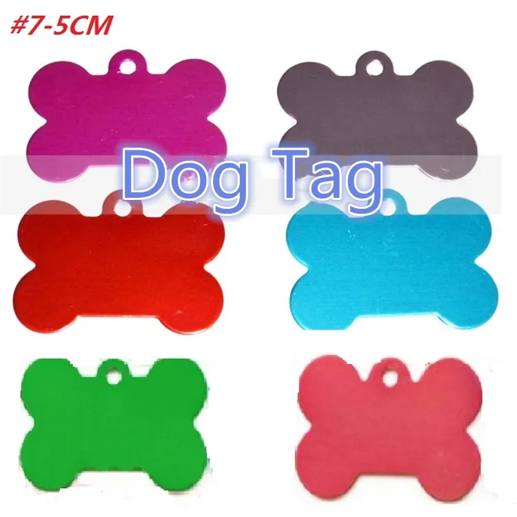 Etiqueta De Perro Metal En Blanco Militar Pet Dog ID Card Tags Aleación ...