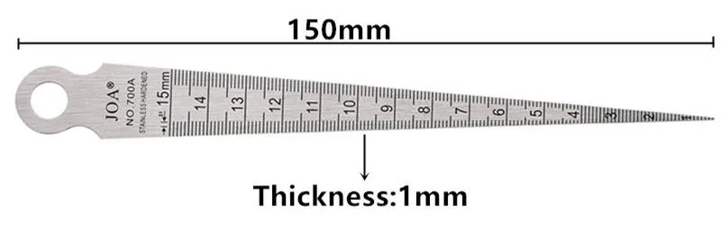 Wholesale Stainless Steel Taper Gauge Set With Measures 1.2 Mm Gauge ...