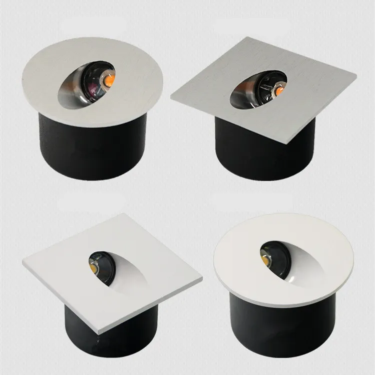 Modern LED Wall Sconce - 3W Recessed Lighting, Aluminum Fixture, Warm ...