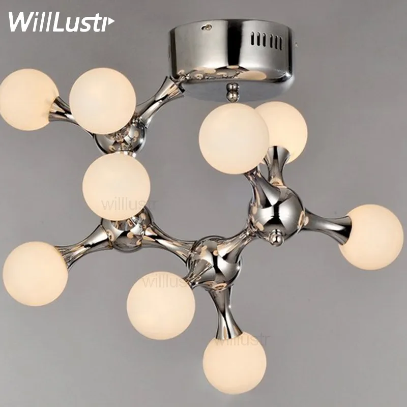 Modern Ceiling Lights For Dining Room: DNA Chandelier, Chrome White, 5 ...