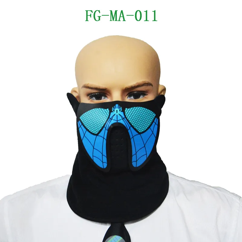 Luminescent Skeleton Mask Voice Activated Light Up Mask For Halloween ...