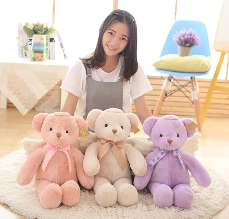40cm New Angel Teddy Bear Plush Toys Cute Angel Bear Stuffed Dolls ...