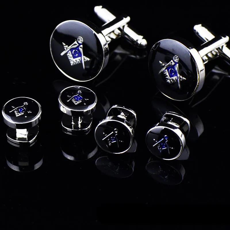 High Quality Polished Shining Brass Men's Silver Masonic Cuff Links and ...