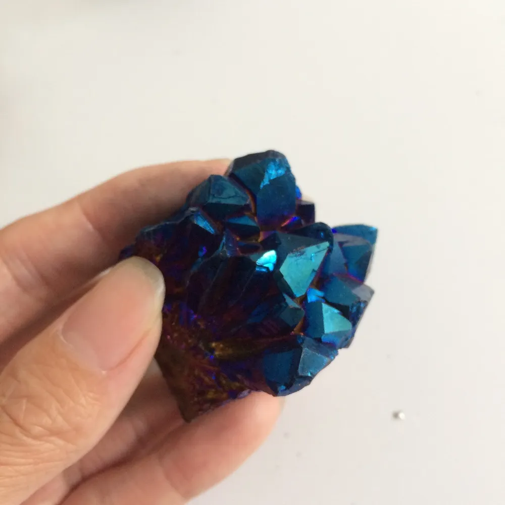 Aura Titanium Cluster Chunk Pendant Natural Raw Crystal Quartz Wand ...