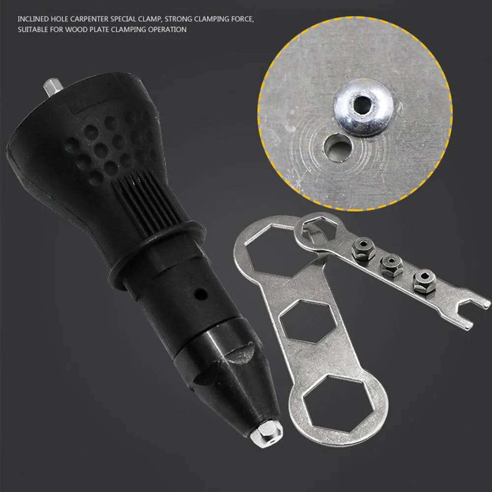 Cordless Electric Rivet Nut Gun Insert Socket Plug Adapter For Drill ...