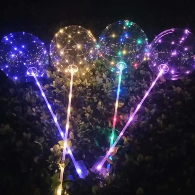 Luminous LED Party Balloons - 20 Inch Light Up Bobo Balloons for ...