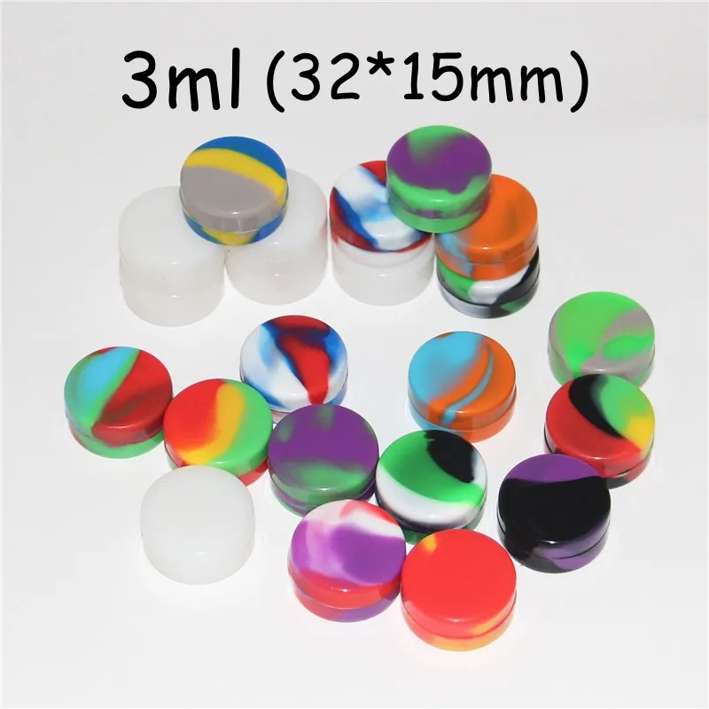 Silicone Dab Wax Oil Containers 3ml, 5ml, 7ml, 22ml Food Grade, Non ...