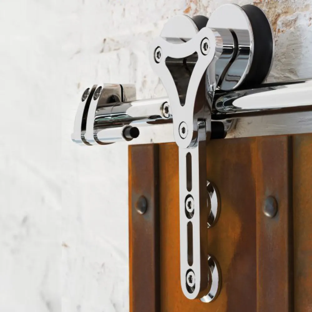 DHgate.com:Heavy Duty Brushed Stainless Steel Sliding Barn Door ...