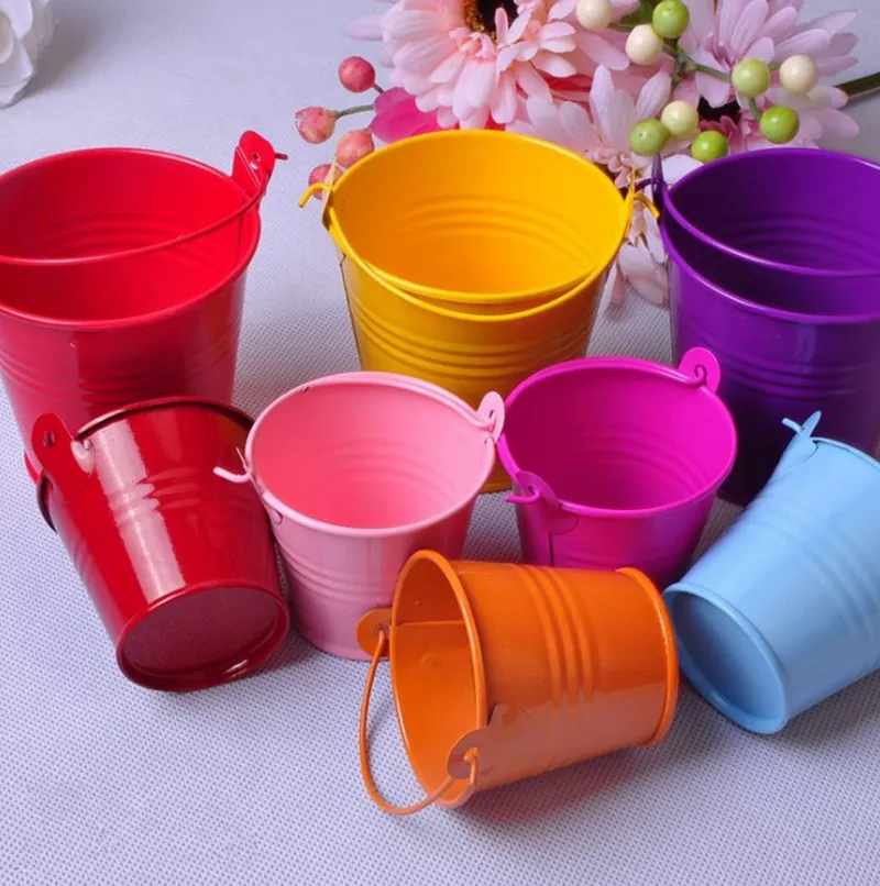 Mini Metal Tin Buckets: Decorative Tin Pails For Wedding Favors, Party ...
