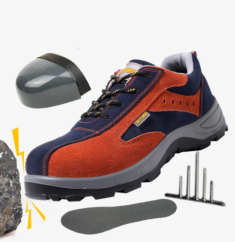 Winter Men Work Safety Shoes Steel Toe Warm Breathable Mens Casual ...