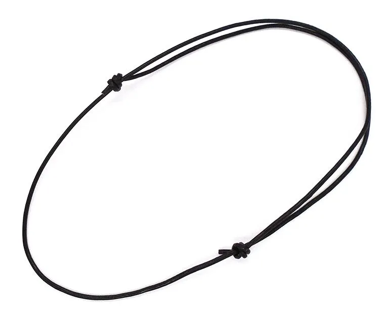 Adjustable Black Leather Knot Sliding Cord Choker Necklace for Men DIY ...