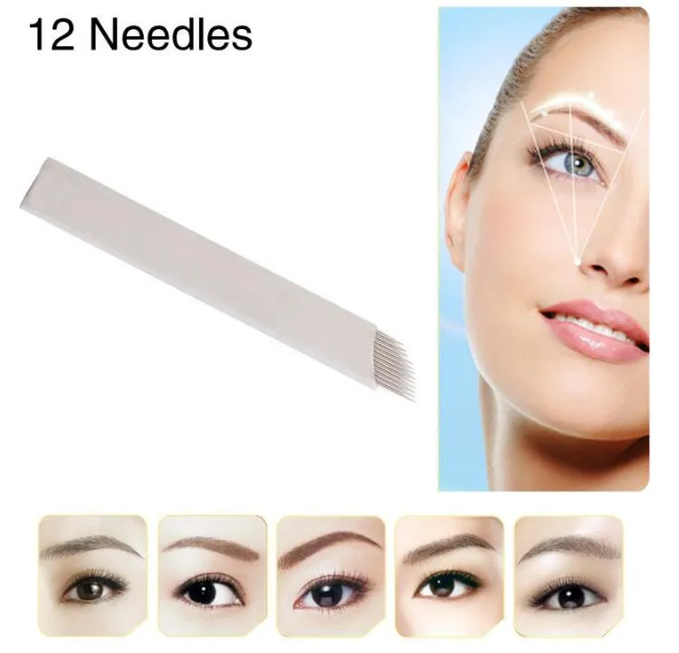 DHgate.com:12Pcs Microblading Needles Disposable Tebori Blades Manual ...