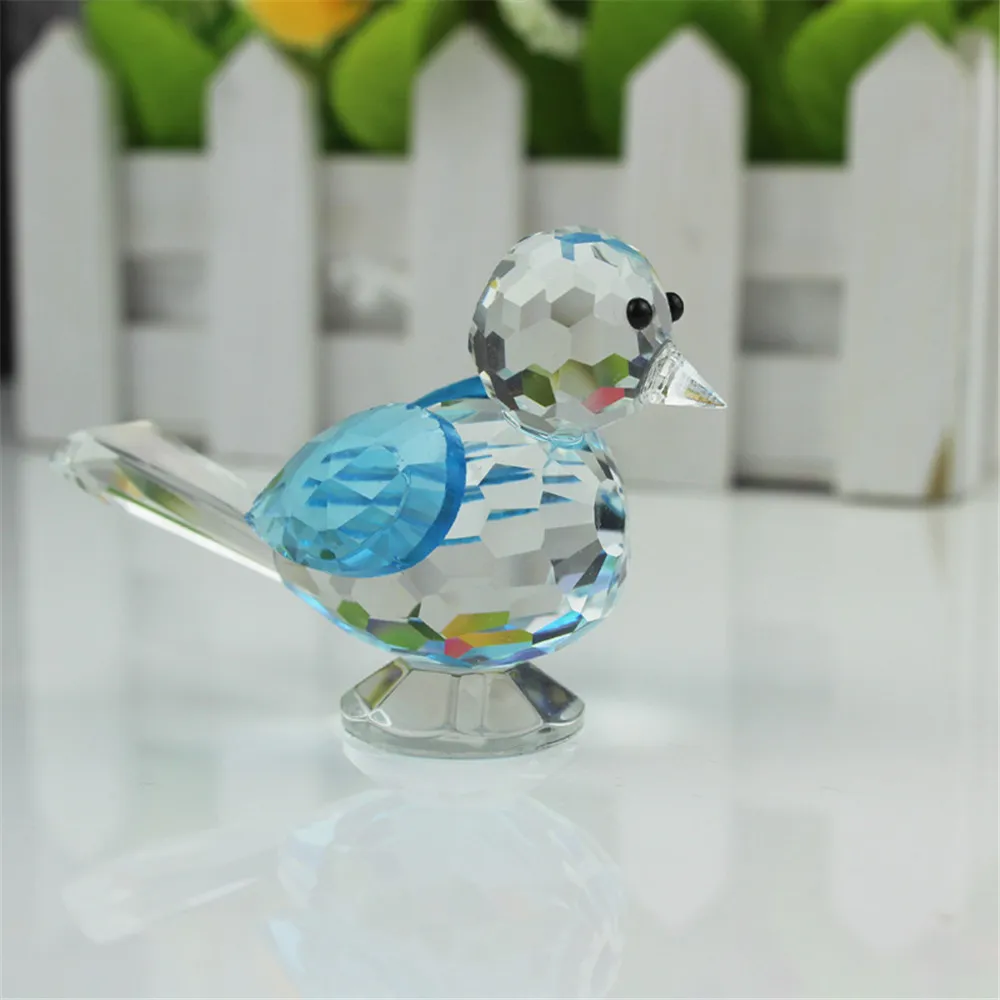 Crystal Glass Small Animals Pie Bird Statue Figurines Handmade ...
