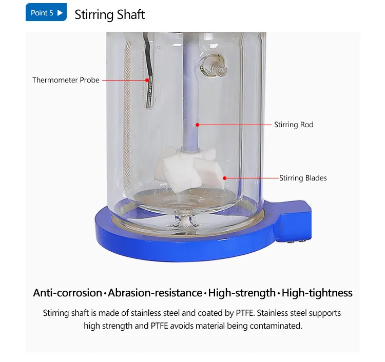 Pyrex Lab Glassware 1L Double Walled Glass Reactor With Condenser ...