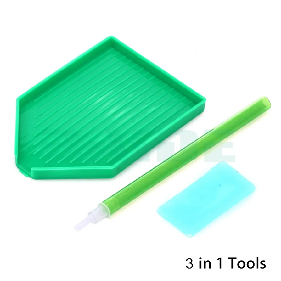 Nail Diamond Dotting Pen Set with Paste Glue Stickers and Rhinestone ...