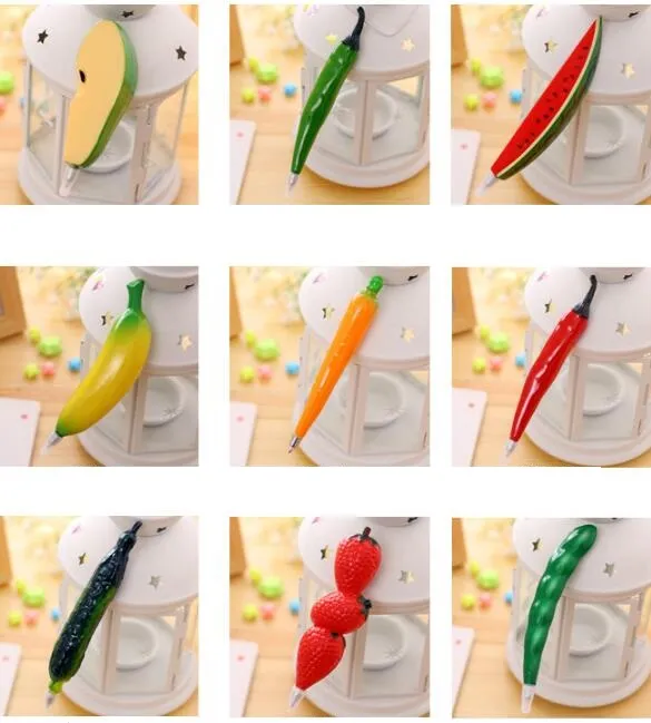 Cute Pens Kawaii Fruit Ballpoint Pens Creative Vegetable Gel Pens For ...
