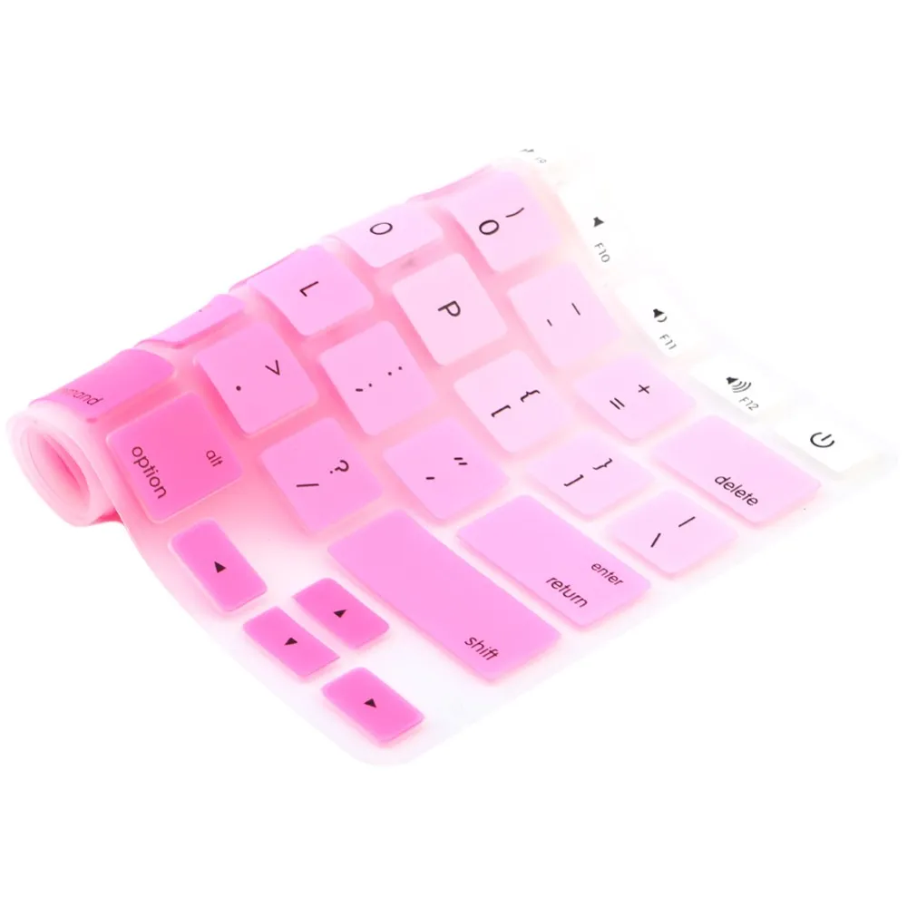 Rainbow Silicone Silicone Laptop Keyboard Cover With Keypad Skin ...