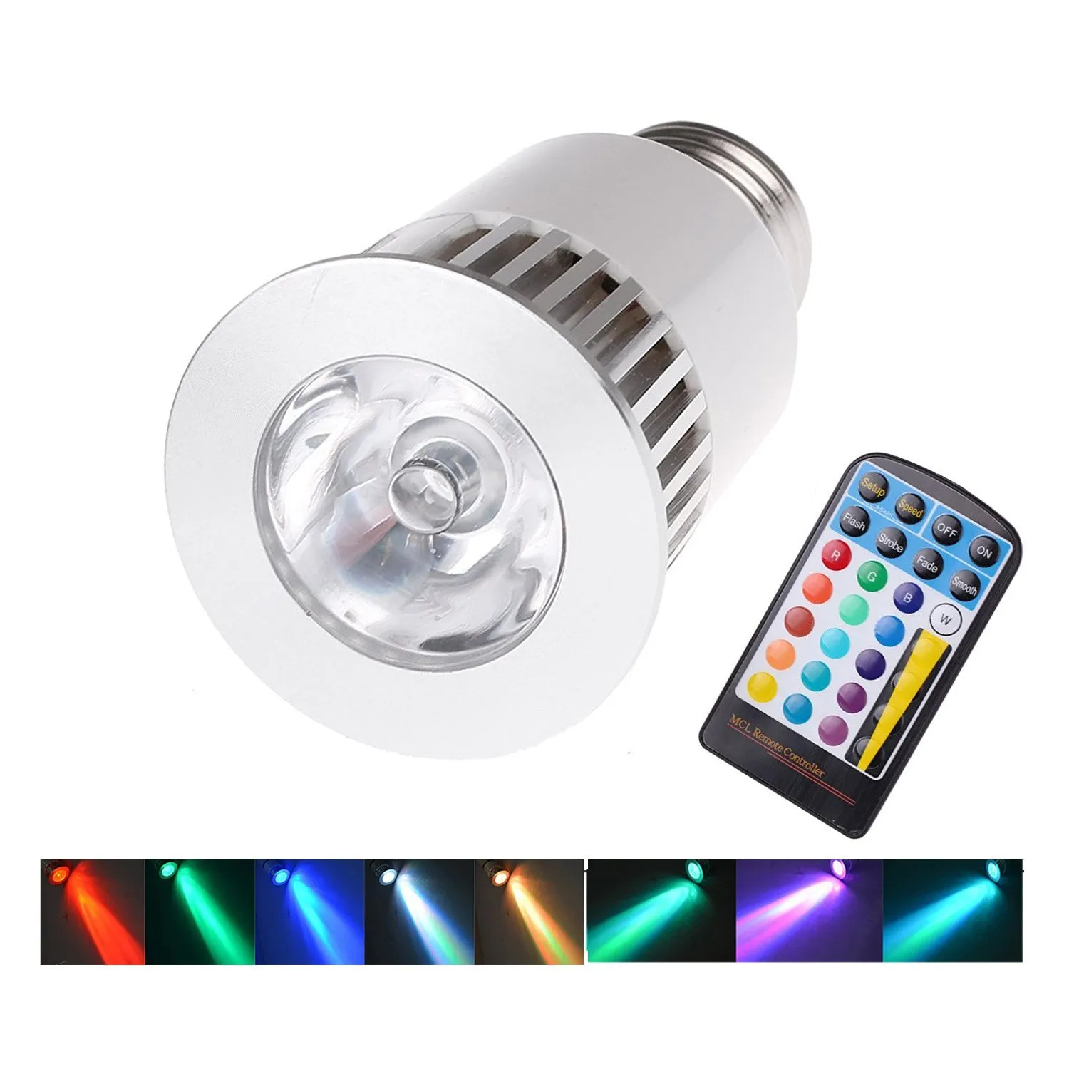 5w Rgb Gu10 Remote Control Ceiling Spotlights With Ir Remote Control 85
