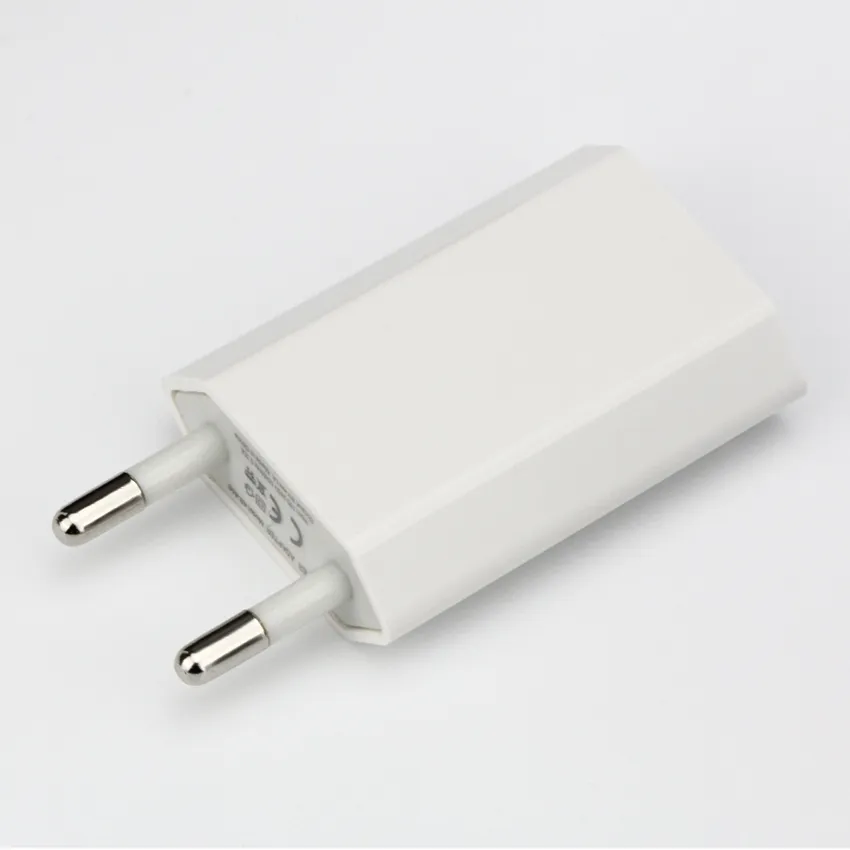 EU Phone Wall Adapter 5V 1A 5W Portable USB Adapter For IPhone, Samsung Galaxy, HTC Compatible ...