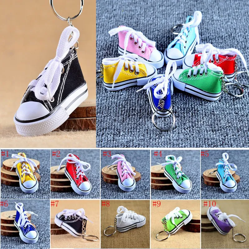 Sneakers Keychain: Mini 3D Sneaker Keychain Canvas Shoe Key Ring ...