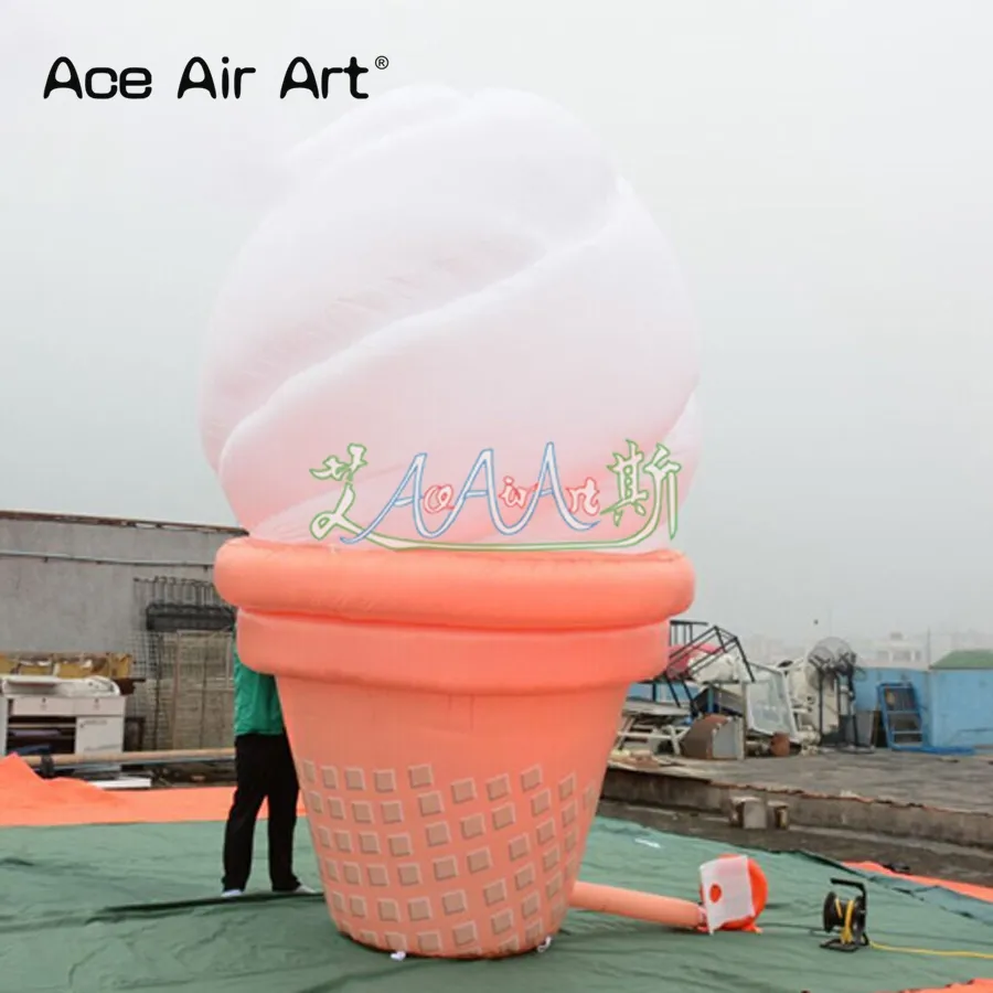 Giant Inflatable Ice Cream Pop-Up with LED Lights - Perfect for Outdoor ...