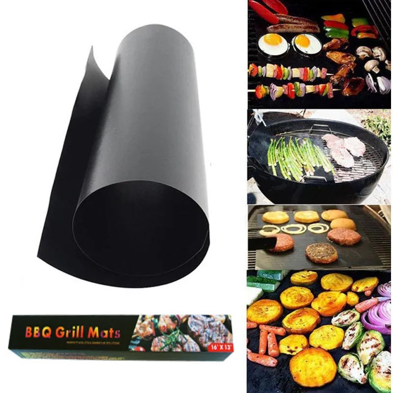 Non-Stick BBQ Grill Mat - Reusable & Durable Barbecue Grill Pads for ...