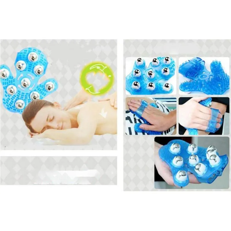 Nine Beads Handheld Massager Nine Body Palm Shaped Massage 360 Degree ...