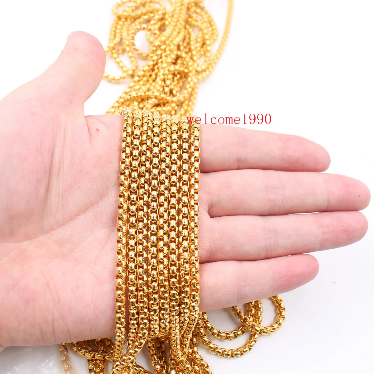 Of 5m Gold Stainless Steel Jewelry Finding Cheap Gold Chains With 3mm ...